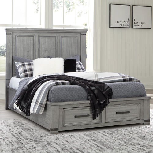 Signature Design by Ashley Russelyn Queen Storage Bed In Gray