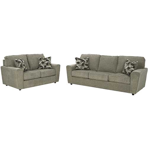 Signature Design by Ashley Cascilla-Pewter Sofa & Loveseat