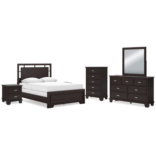 Signature Design by Ashley Covetown Queen Panel Bed, Dresser, Mirror ...