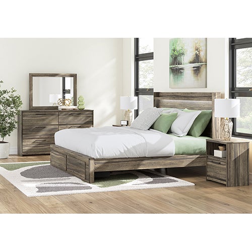 7-Piece Elbrim Storage Bed, Dresser, Mirror, 1 Nightstand + Roll Slats