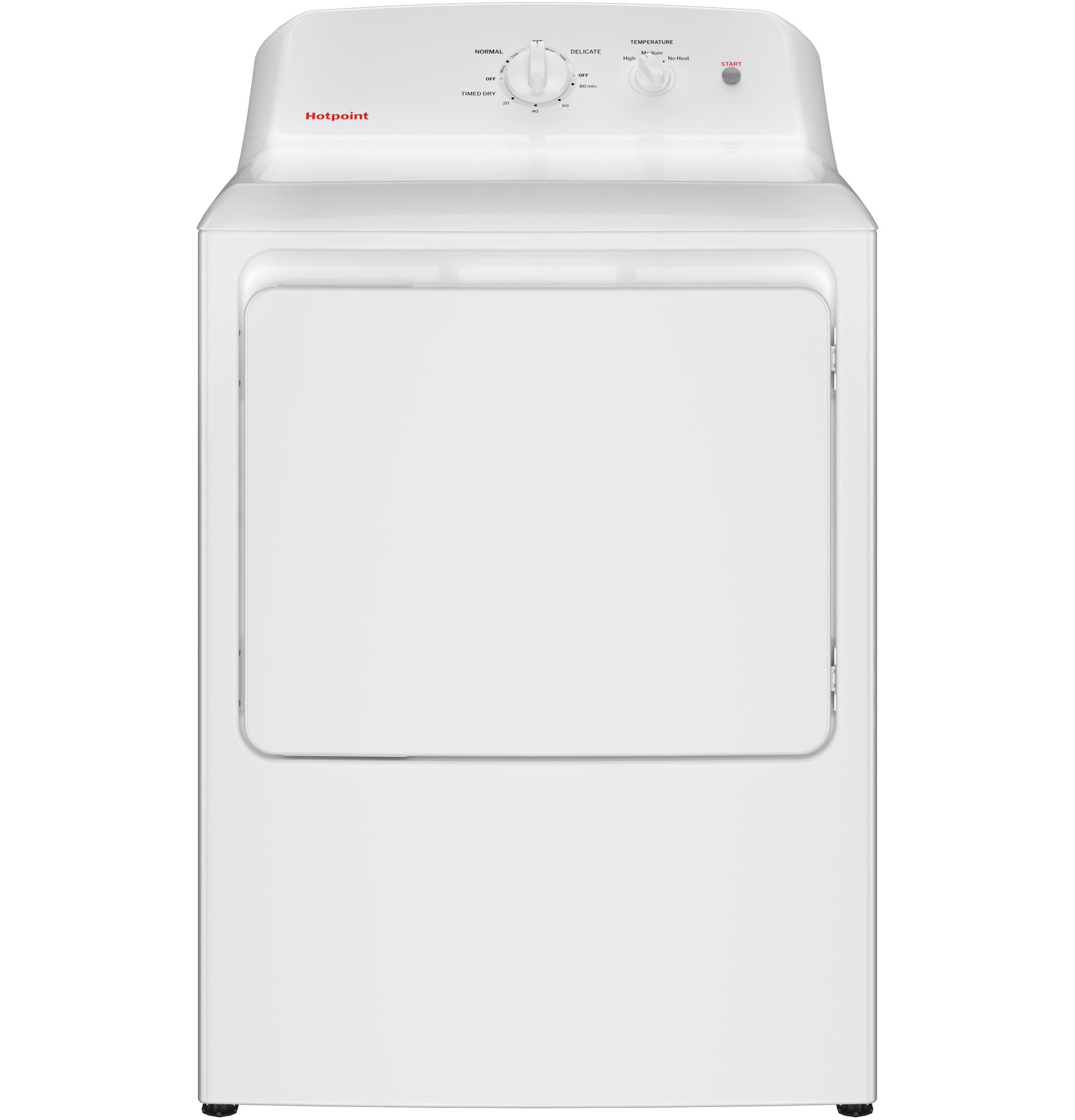 Hotpoint 6.2 cu. ft. Capacity Electric Dryer with Up To 120 ft. Venting ...